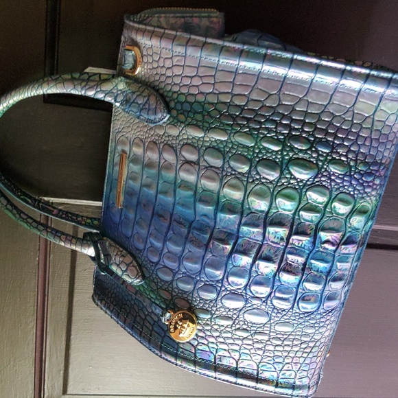 Brahmin | Bags | Brahmin Small Caroline Blue Topaz Melbourne Satchel ...